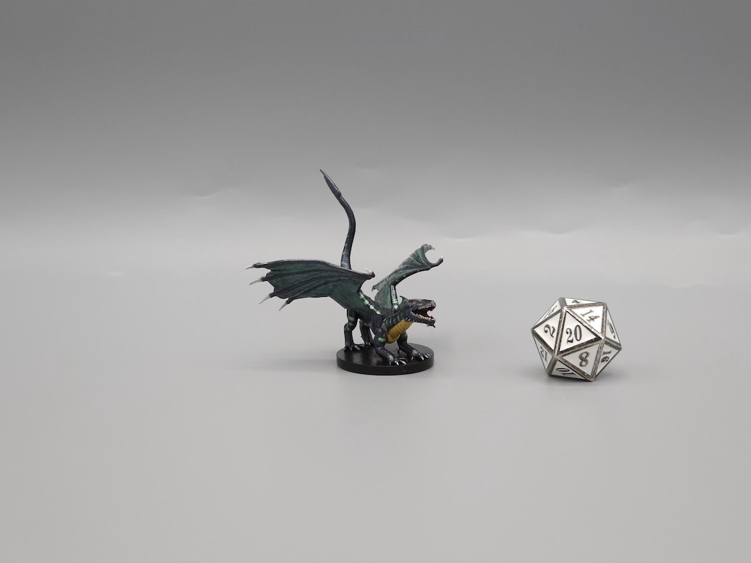 BEHOLD! A Black Dragon Wyrmling Miniature! Hand Painted or Primed - D&D ...