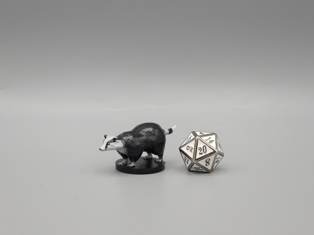 BEHOLD! A Giant Badger Miniature! Hand Painted or Primed - D&D / TTRPG ...
