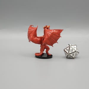BEHOLD! A Red Dragon Wyrmling Miniature! Hand Painted or Primed - D&D ...