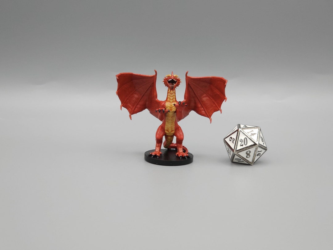 BEHOLD! A Red Dragon Wyrmling Miniature! Hand Painted or Primed - D&D ...