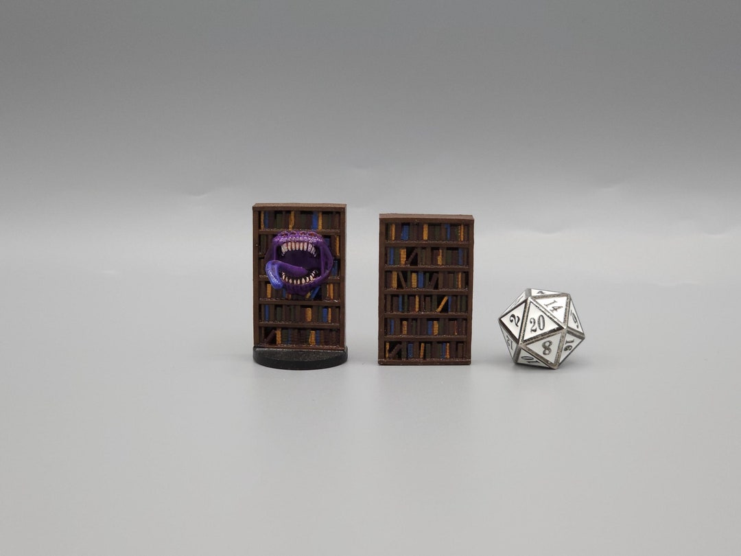 BEHOLD Mimic Bookshelf Miniatures Hand Painted or Primed D&D / TTRPG ...