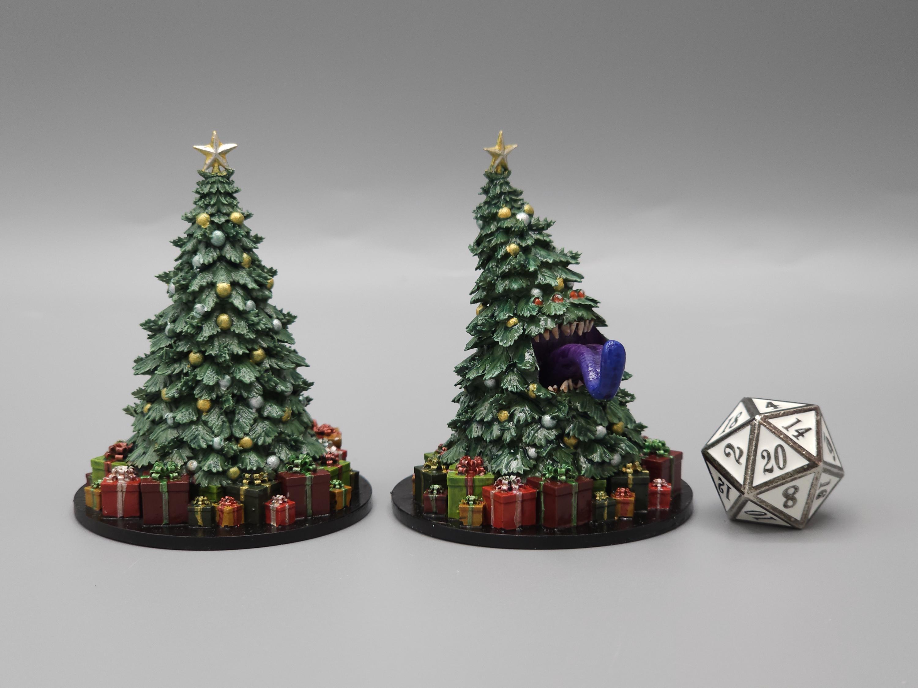 BEHOLD! Mimic Christmas Tree Miniature! Hand Painted or Primed - D&D ...