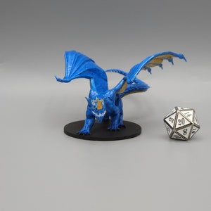 BEHOLD! A Young Blue Dragon Miniature! Hand Painted or Primed - D&D ...