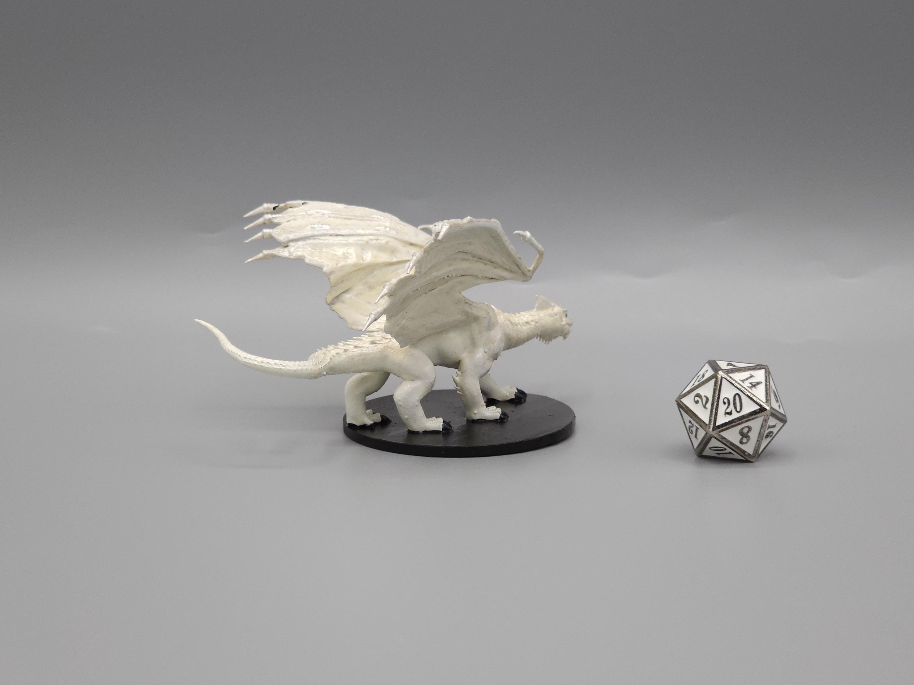 BEHOLD! A Young White Dragon Miniature! Hand Painted or Primed - D&D ...
