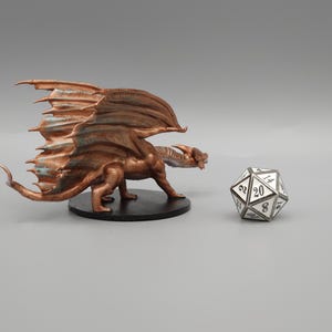BEHOLD! A Young Copper Dragon Miniature! Hand Painted or Primed - D&D ...