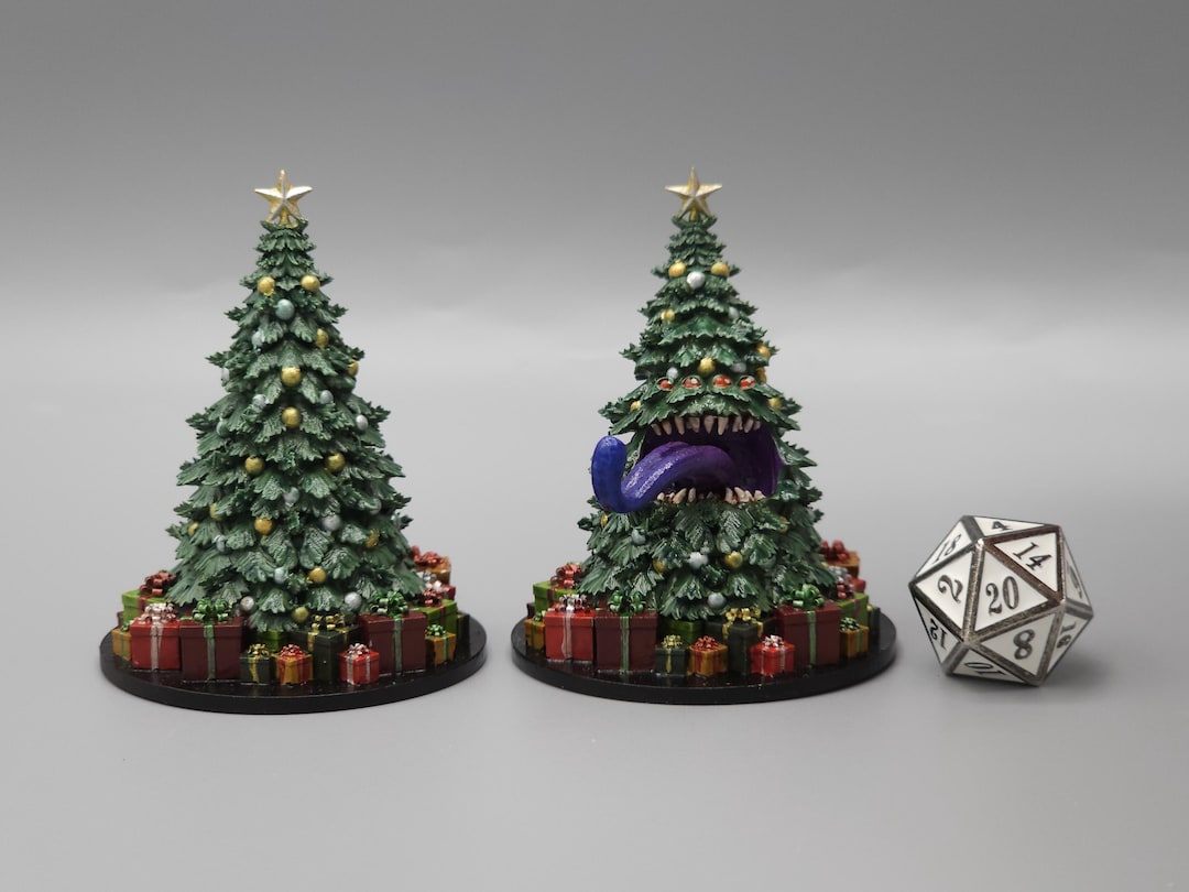 BEHOLD! Mimic Christmas Tree Miniature! Hand Painted or Primed - D&D ...