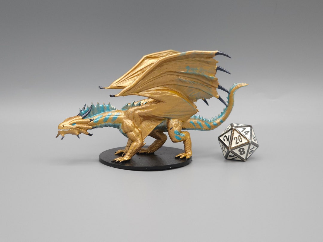 BEHOLD A Young Bronze Dragon Miniature Hand Painted or Primed D&D ...