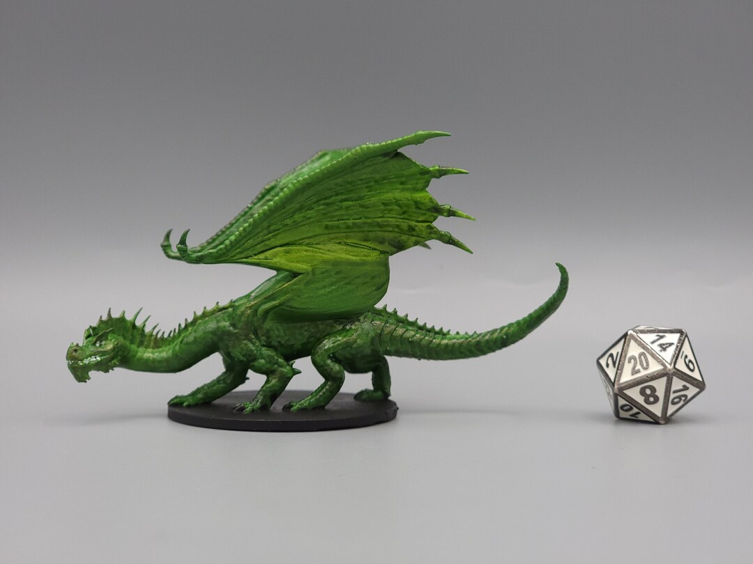 BEHOLD A Young Green Dragon Miniature Hand Painted or Primed - Etsy