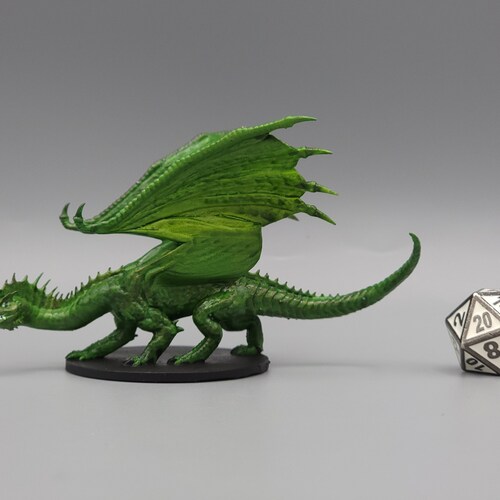 BEHOLD A Young Green Dragon Miniature Hand Painted or Primed - Etsy