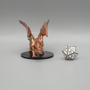 BEHOLD! A Young Copper Dragon Miniature! Hand Painted or Primed - D&D ...