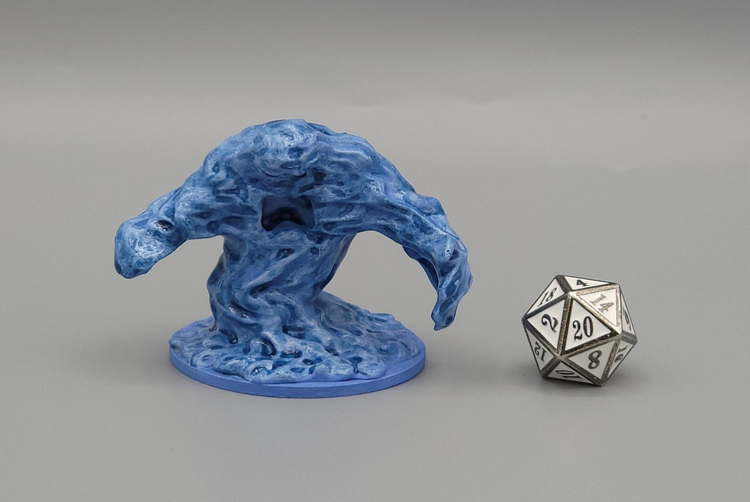 BEHOLD! A Water Elemental Miniature! - Hand Painted or Primed - D&D ...