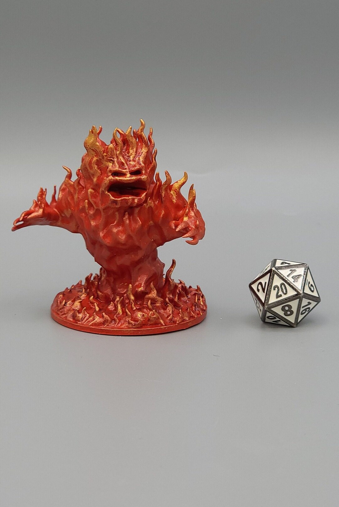 BEHOLD! A Fire Elemental Miniature! - Hand Painted or Primed - D&D ...