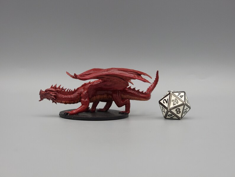 BEHOLD A Young Red Dragon Miniature Hand Painted or Primed - Etsy