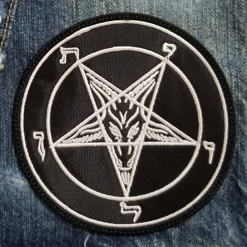 PENTAGRAM PATCH Iron-on Embroidered PENTACLE Red Devil 666 - Etsy