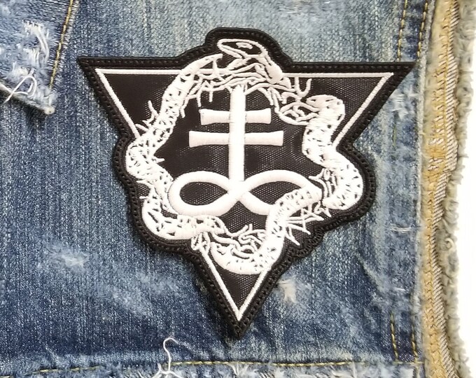 Leviathan Cross, Ouroboros Cut-out Embroidered Patch - Etsy