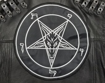 Baphomet Sigil Round Screen Printed Back Patch - Etsy