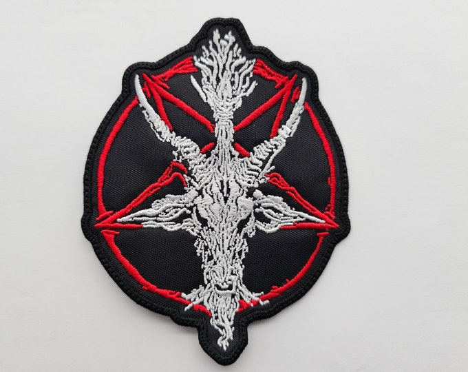 Satanic Bart Iron on Patch Evil Cross Upside Down, Star Eyes Simp ...