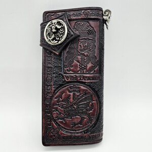 Handcrafted Vlad Tepes Long Biker Leather Wallet - Etsy