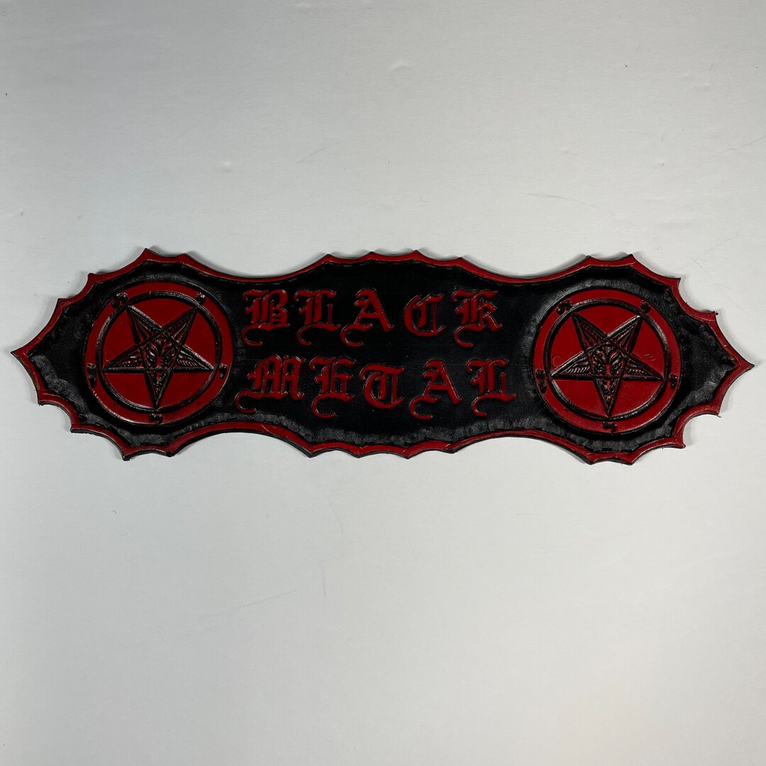 Handmade Black Metal Leather Back Patch 100% Real Leather - Etsy