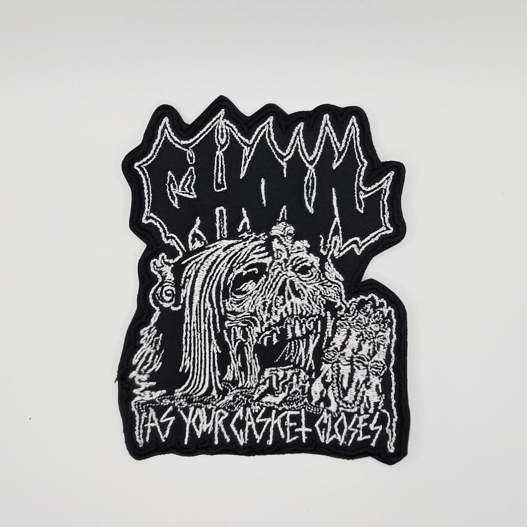 Ghoul as Your Casket Closes Shaped Border Embroidered Patch - Etsy