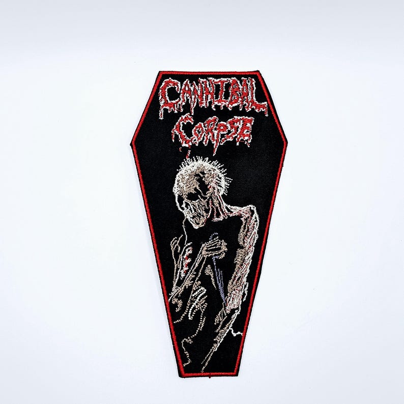 Cannibal Corpse Tomb of the Mutilated Red Coffin Border Embroidered ...
