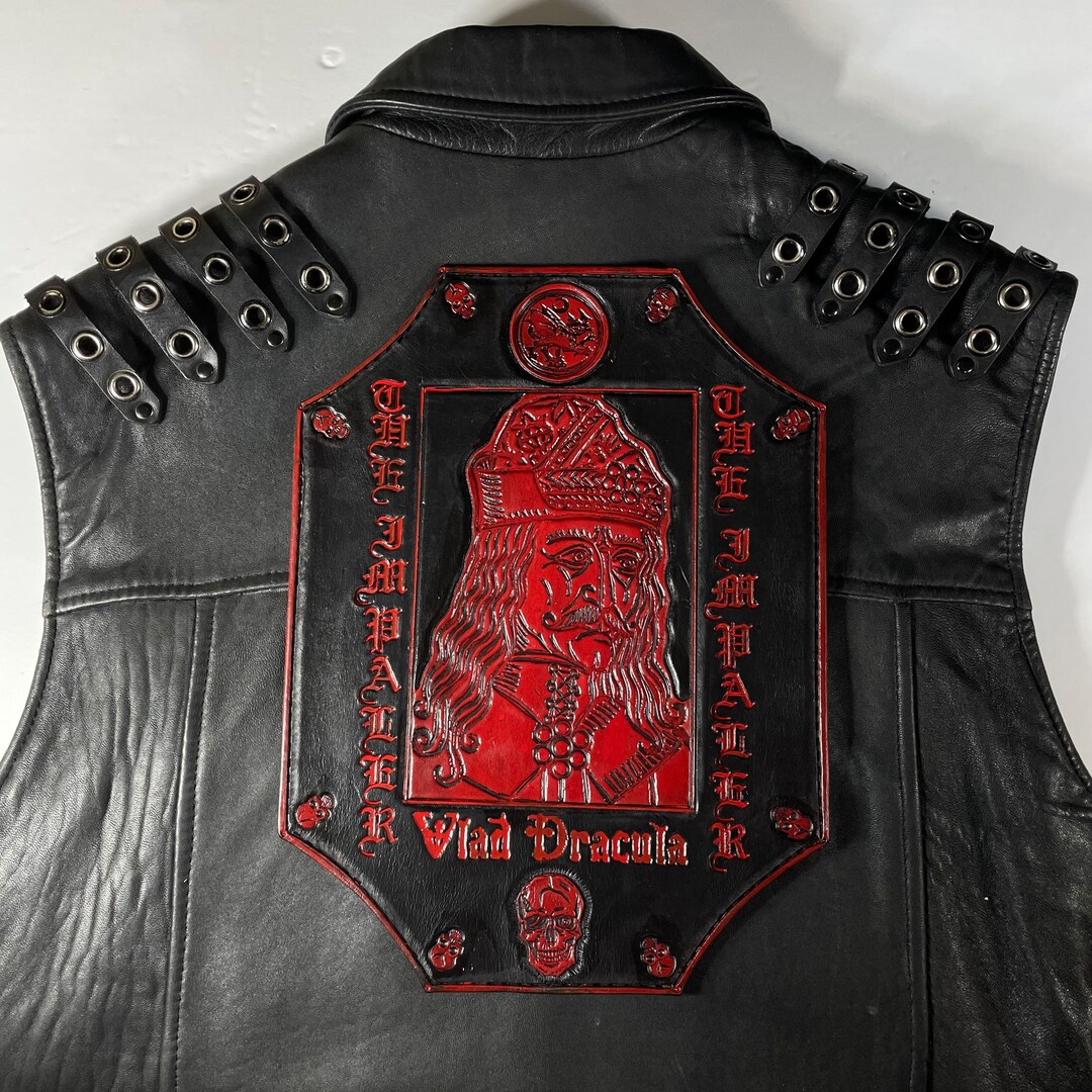 Handmade Frame Vlad ‘dracula’ Tepes Leather Back Patch 100% Real Leather - Etsy