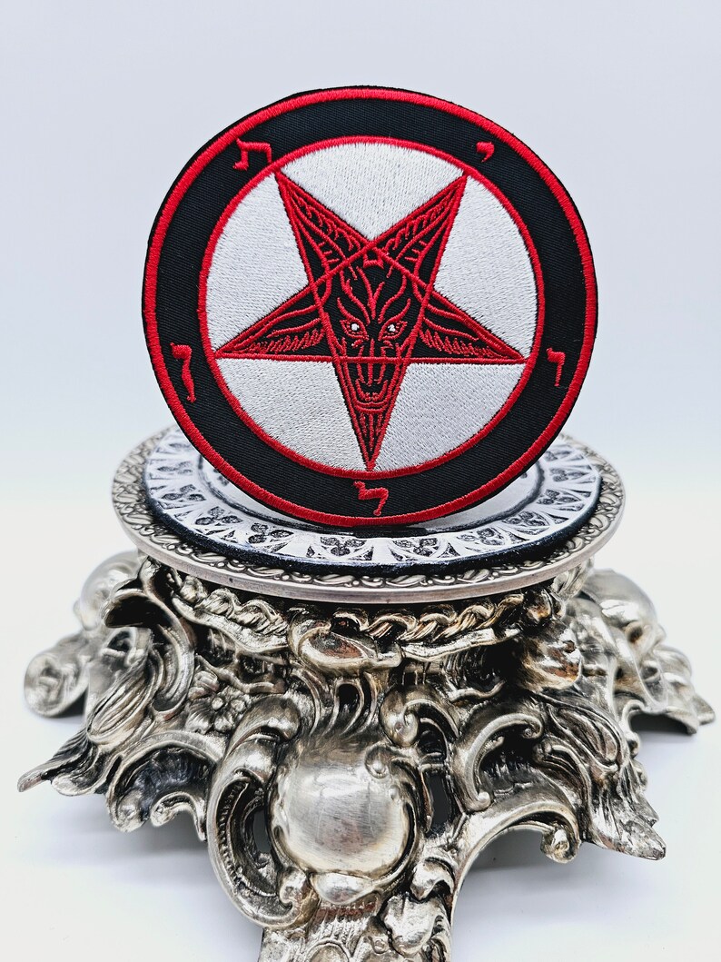 Baphomet Sigil Background Color Embroidered Patch - Etsy