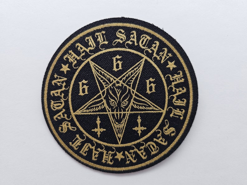 Baphomet Sigil Hail Satan 666 | Screen Printed Patch - Etsy Canada