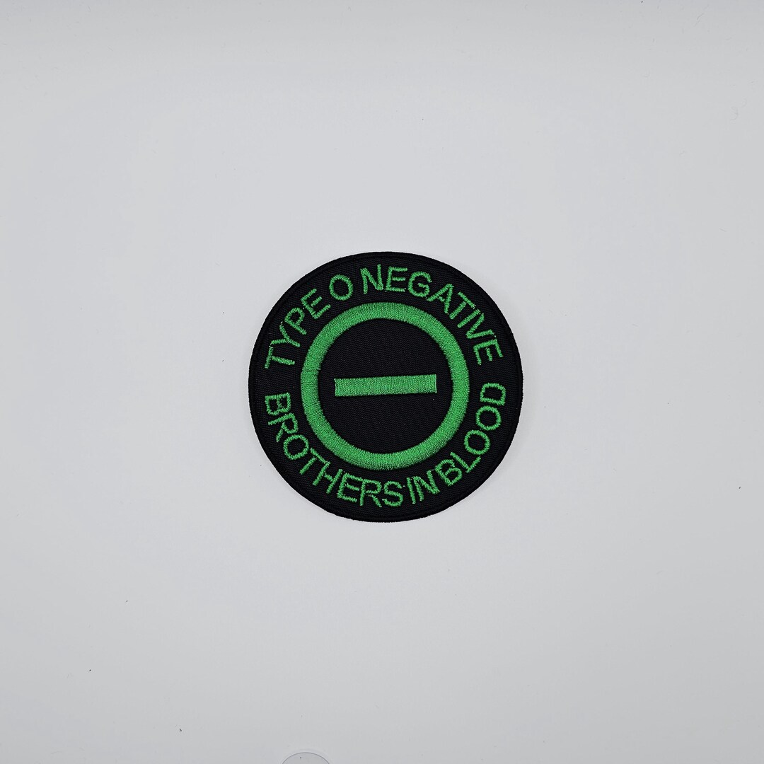 Type O Negative Brothers in Blood Green Circle Border Embroidered Patch ...