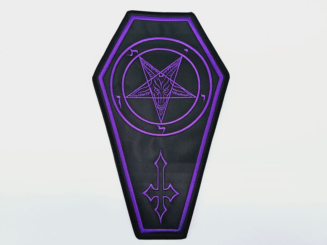 Baphomet Pentagram Purple Back Patch - Etsy