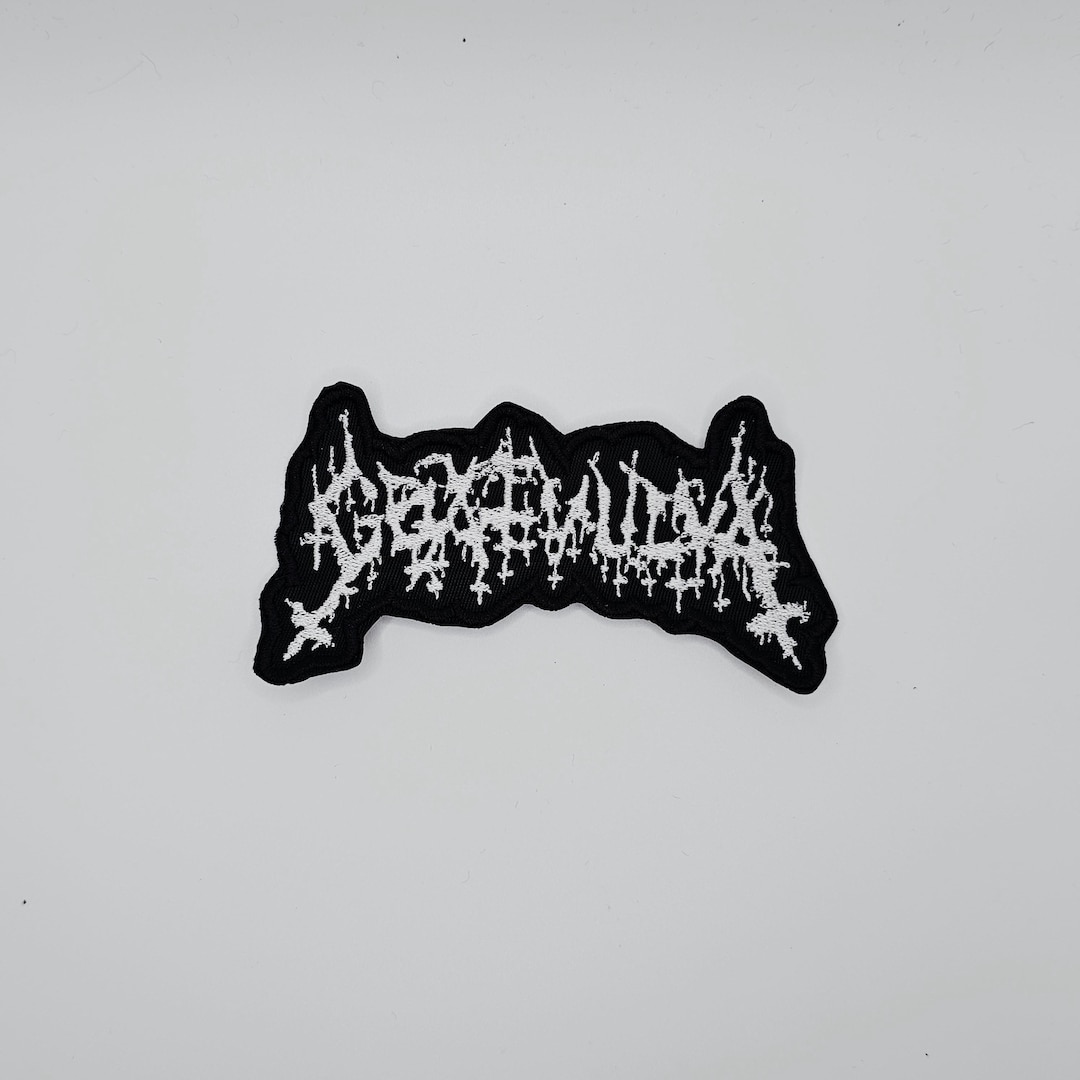 Goat Vulva White Logo Shaped Border Embroidered Patch - Etsy Australia