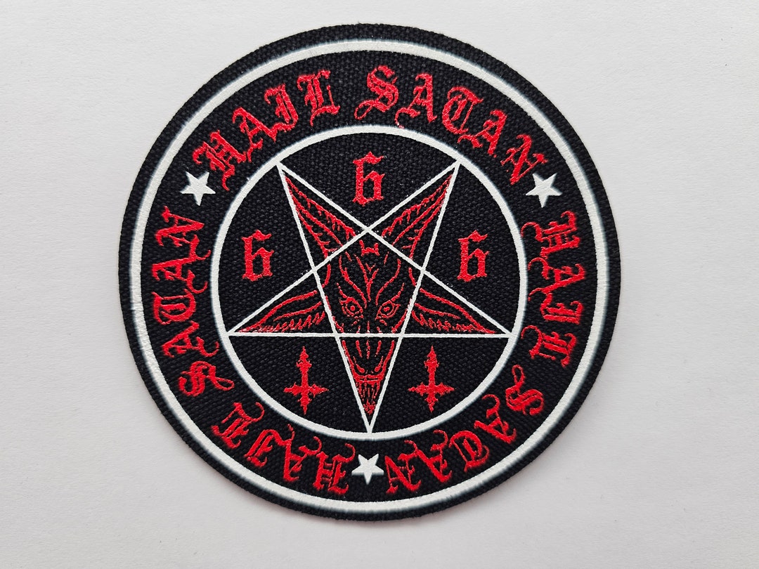 Baphomet Sigil Hail Satan 666 | Screen Printed Patch - Etsy
