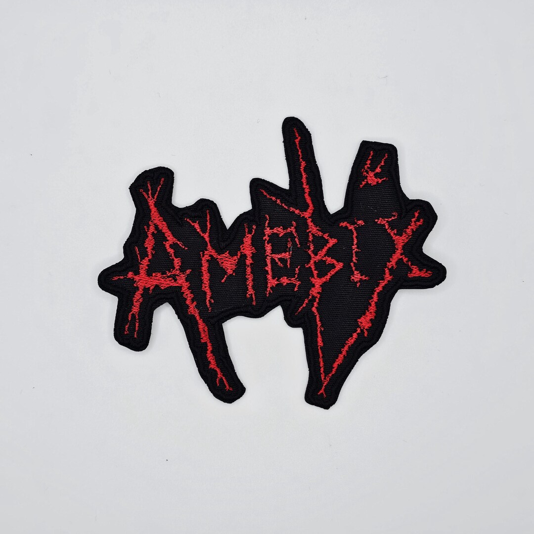 Amebix Red Logo Shaped Border Embroidered Patch - Etsy