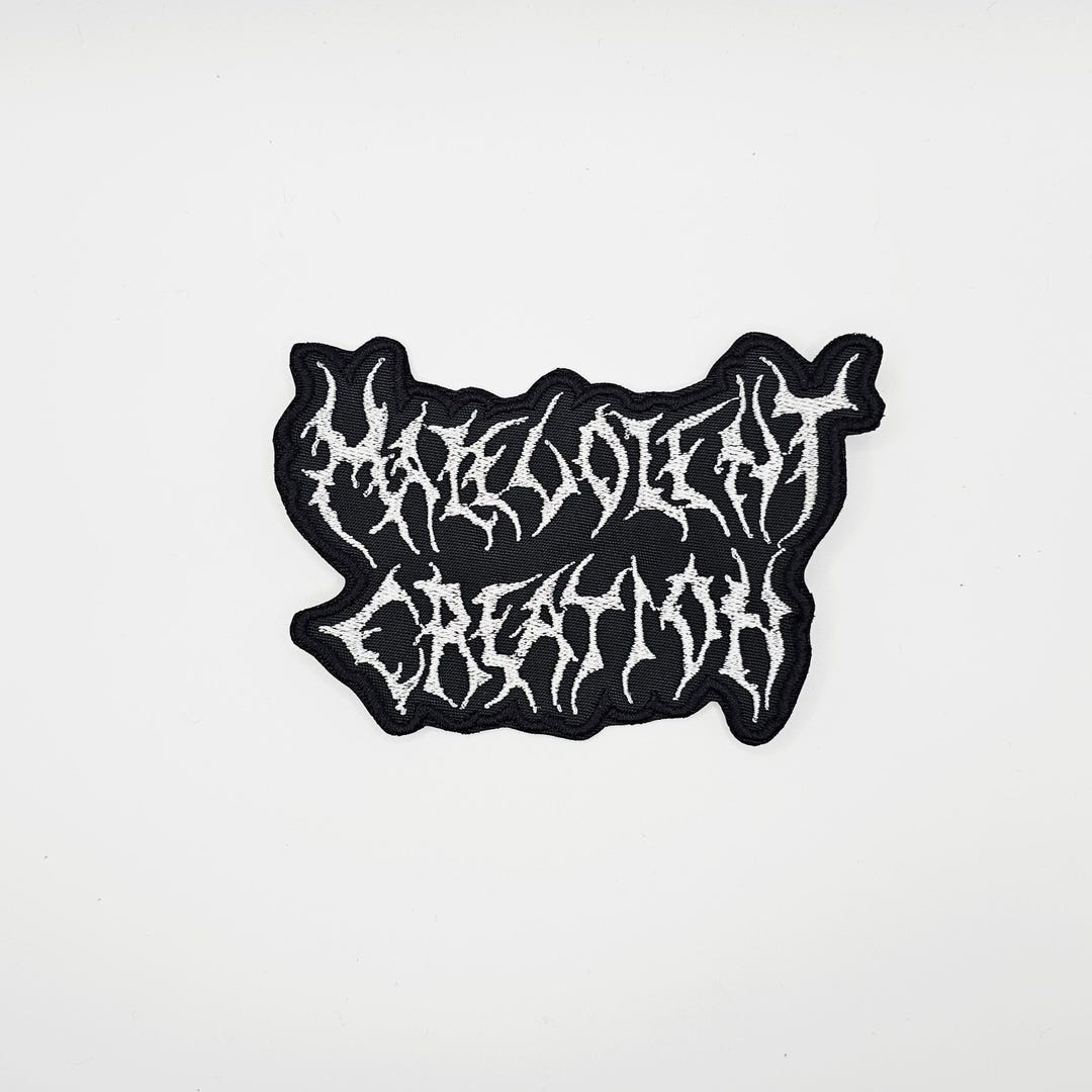 Malevolent Creation White Logo Shaped Border Embroidered Patch - Etsy