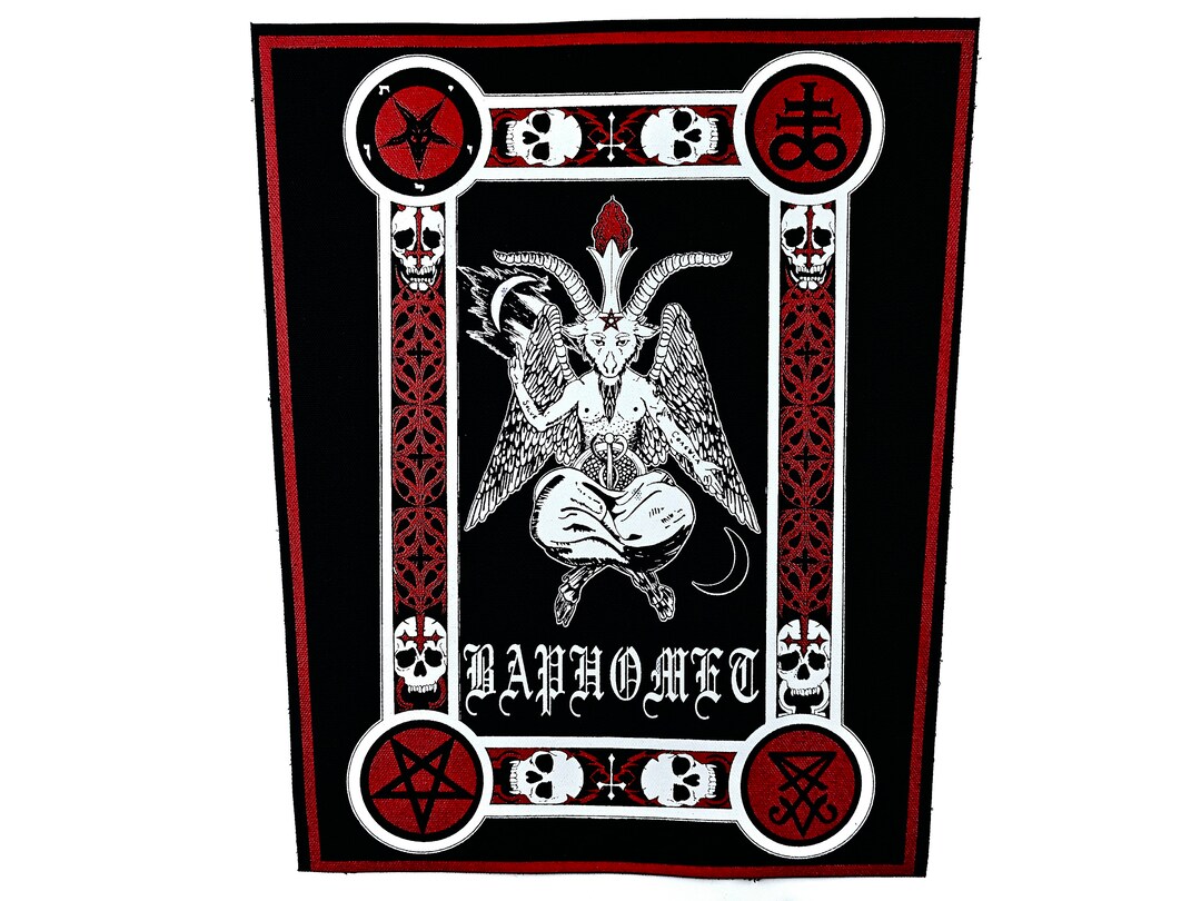 Baphomet Gothic Border Screen Printed Back Patch - Etsy