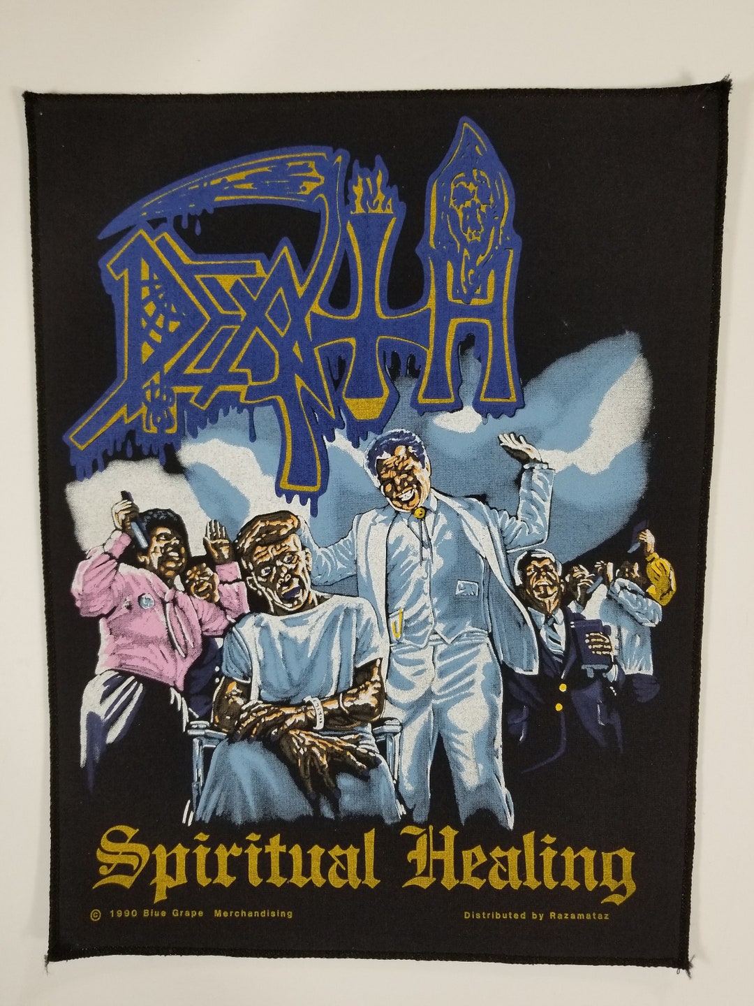 1990 Rare Blue Grape Death - Spiritual Healing - Print on Back Patch - Etsy
