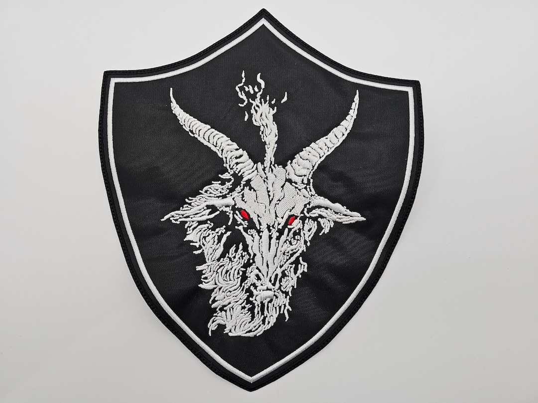 Goat Shield | Embroidered Back Patch - Etsy