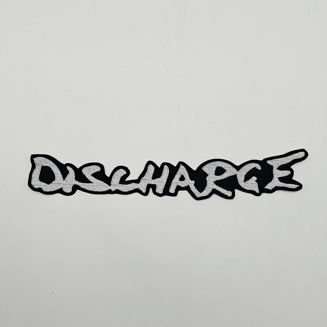 Discharge White Logo Shaped Border | Embroidered Back Patch - Etsy