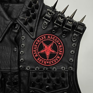 Baphomet Pentagram Stars Filled | Screen Printed Patch - Etsy