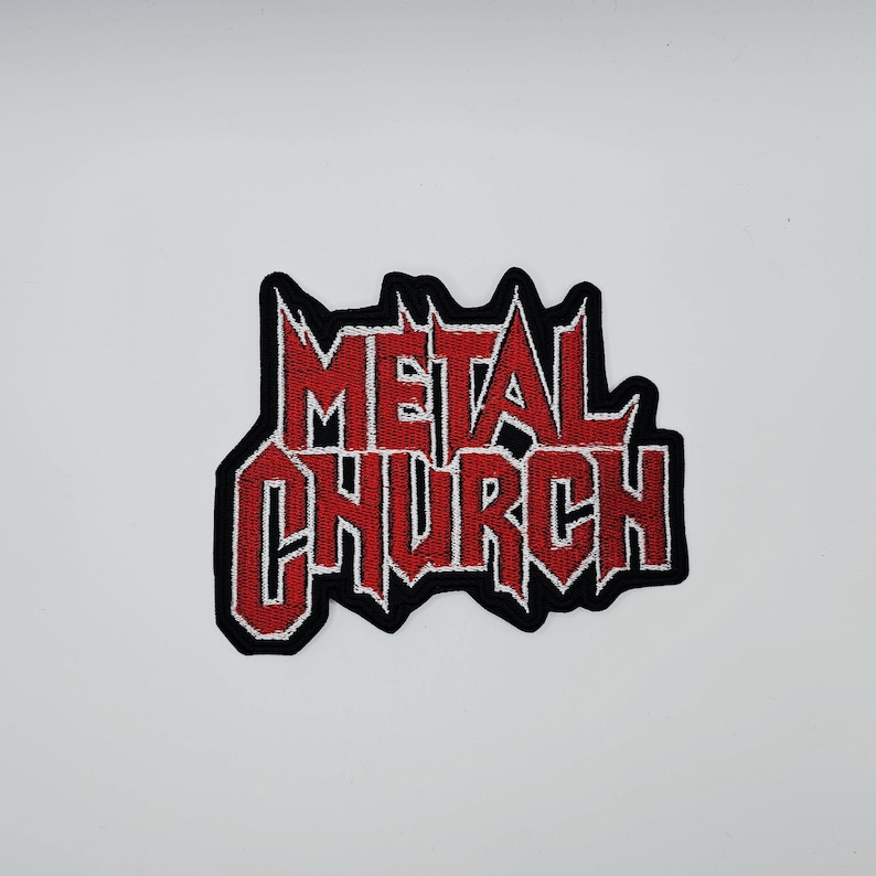 Metal Church Logo Shaped Border Embroidered Patch - Etsy