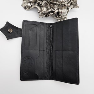 Handcrafted Vlad Tepes Long Biker Leather Wallet - Etsy
