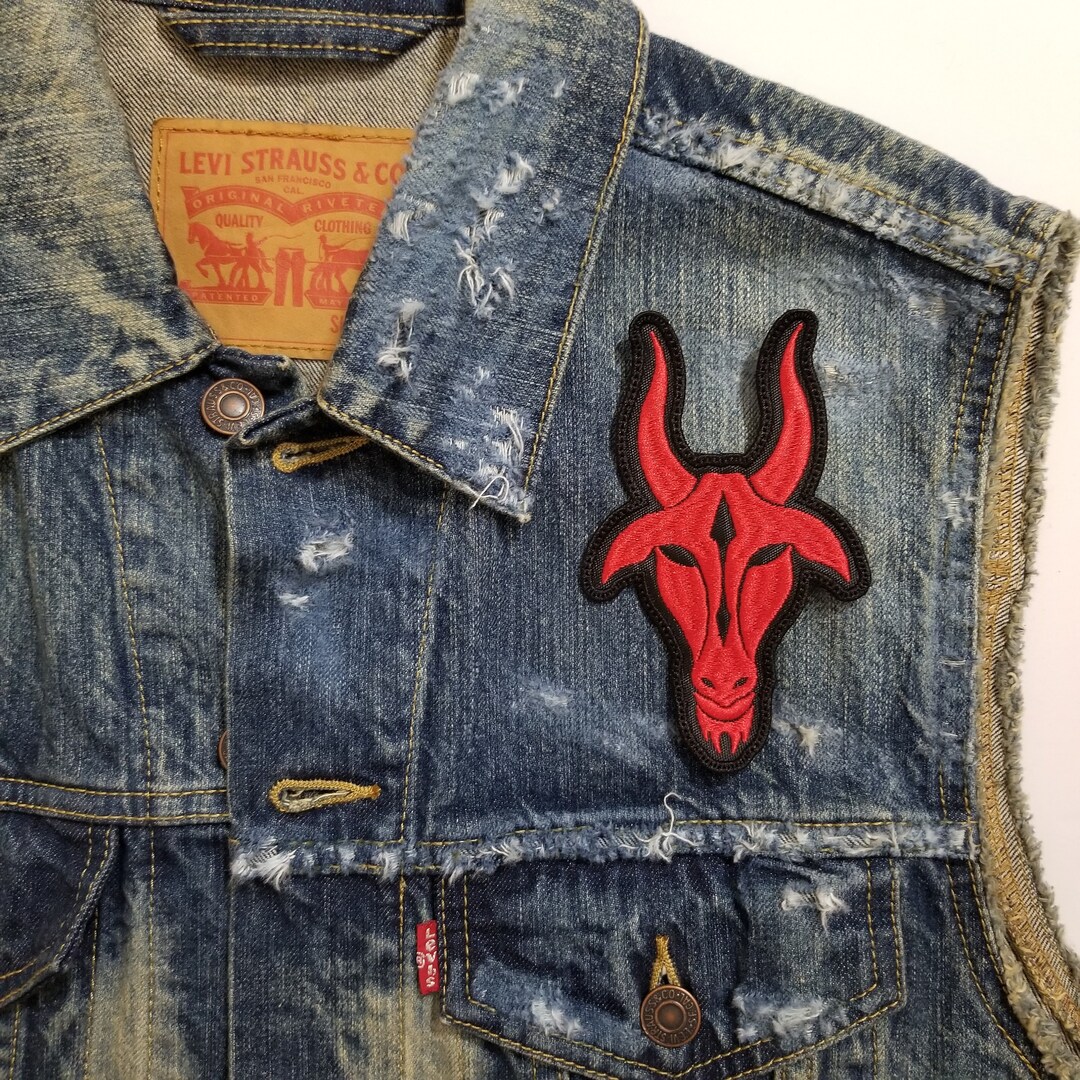 Goat Head Cut-out Embroidered Patch - Etsy