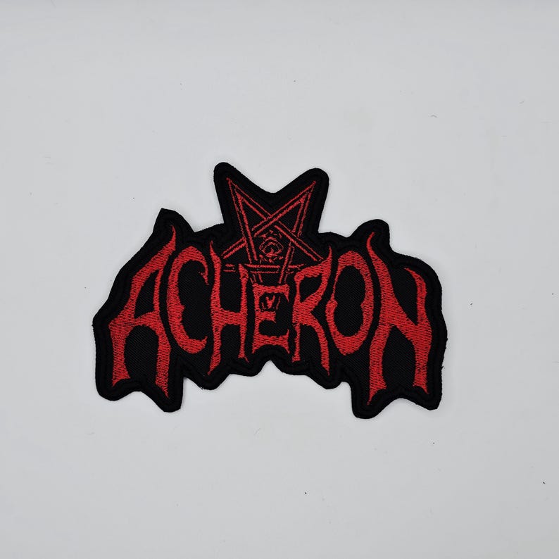 Acheron Red Logo Shaped Border Embroidered Patch - Etsy