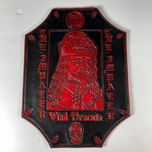Handmade Frame Vlad ‘dracula’ Tepes Leather Back Patch 100% Real Leather - Etsy