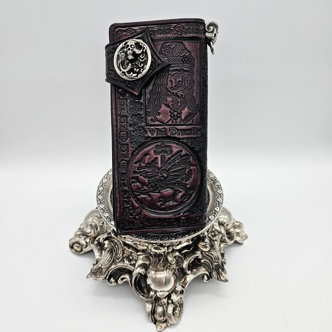 Handcrafted Vlad Tepes Long Biker Leather Wallet - Etsy