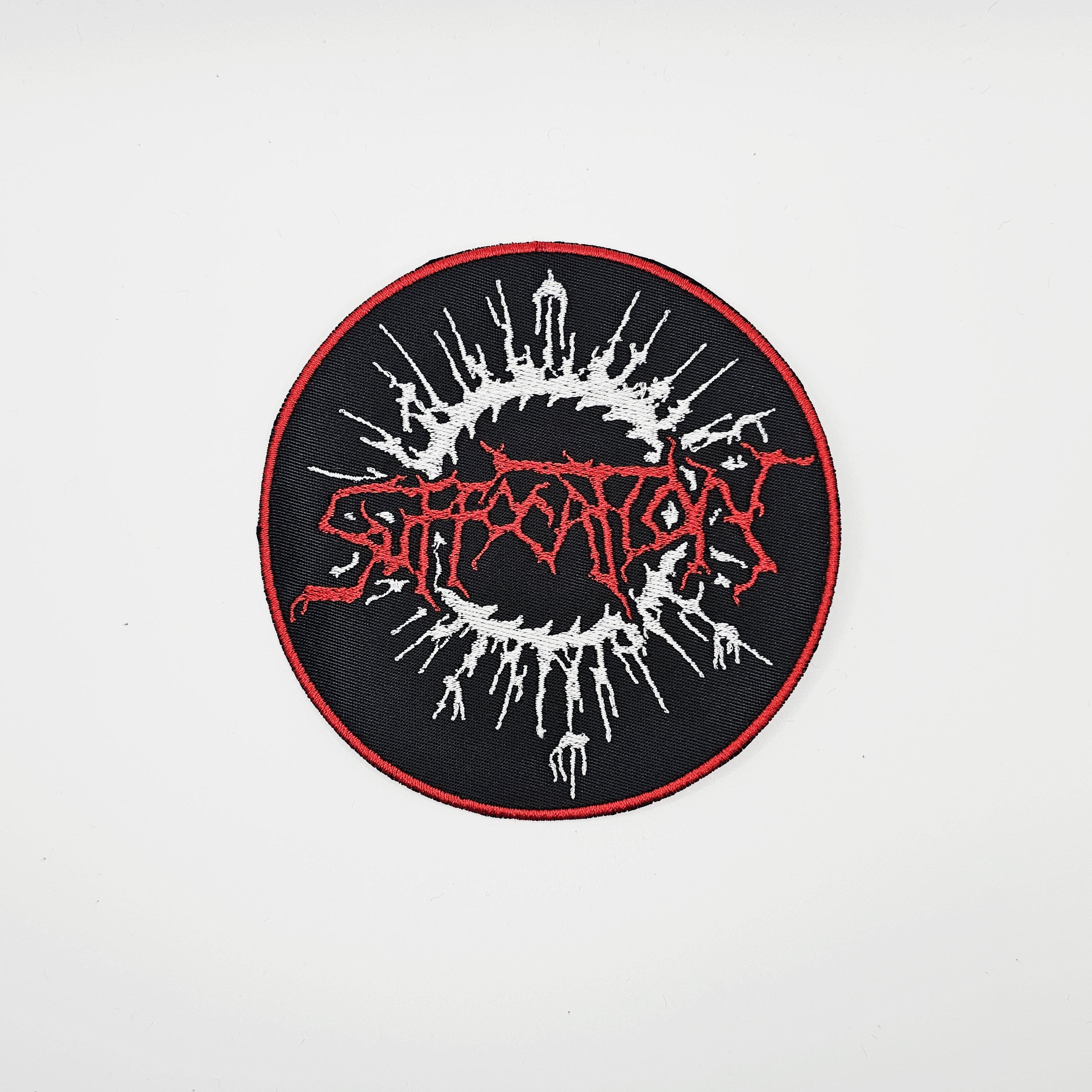 Suffocation Impaled Logo Red Circle Border Embroidered Patch - Etsy