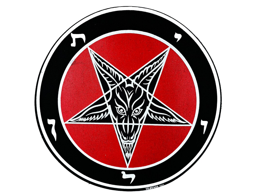 Baphomet Sigil Round | Screen Printed Back Patch - Etsy