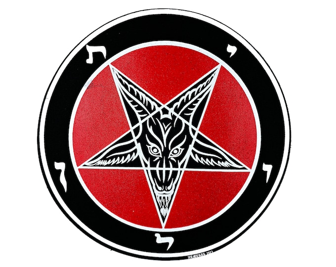 Baphomet Sigil Round Screen Printed Back Patch - Etsy