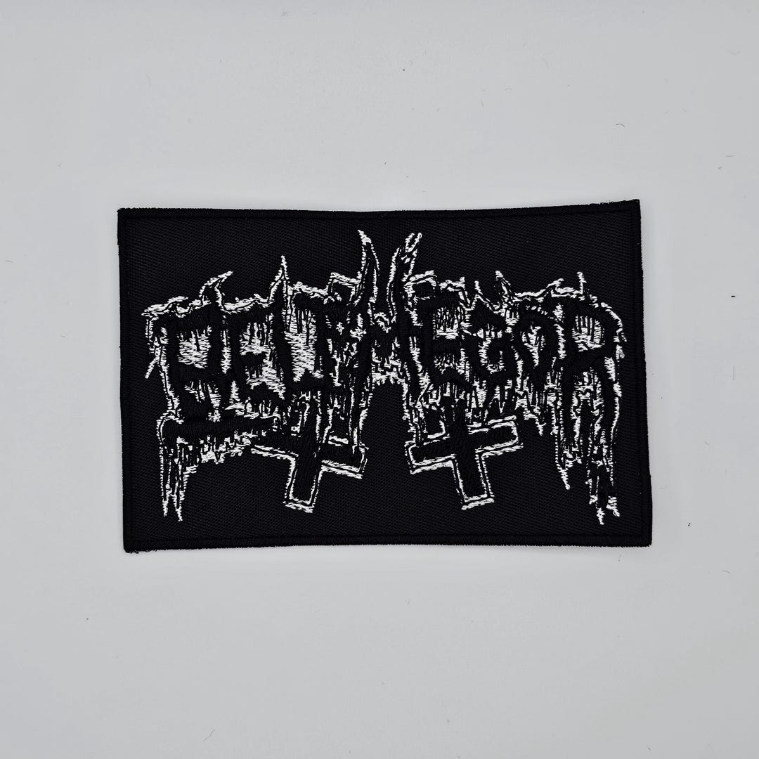 Belphegor White Logo Squared Border Embroidered Patch - Etsy