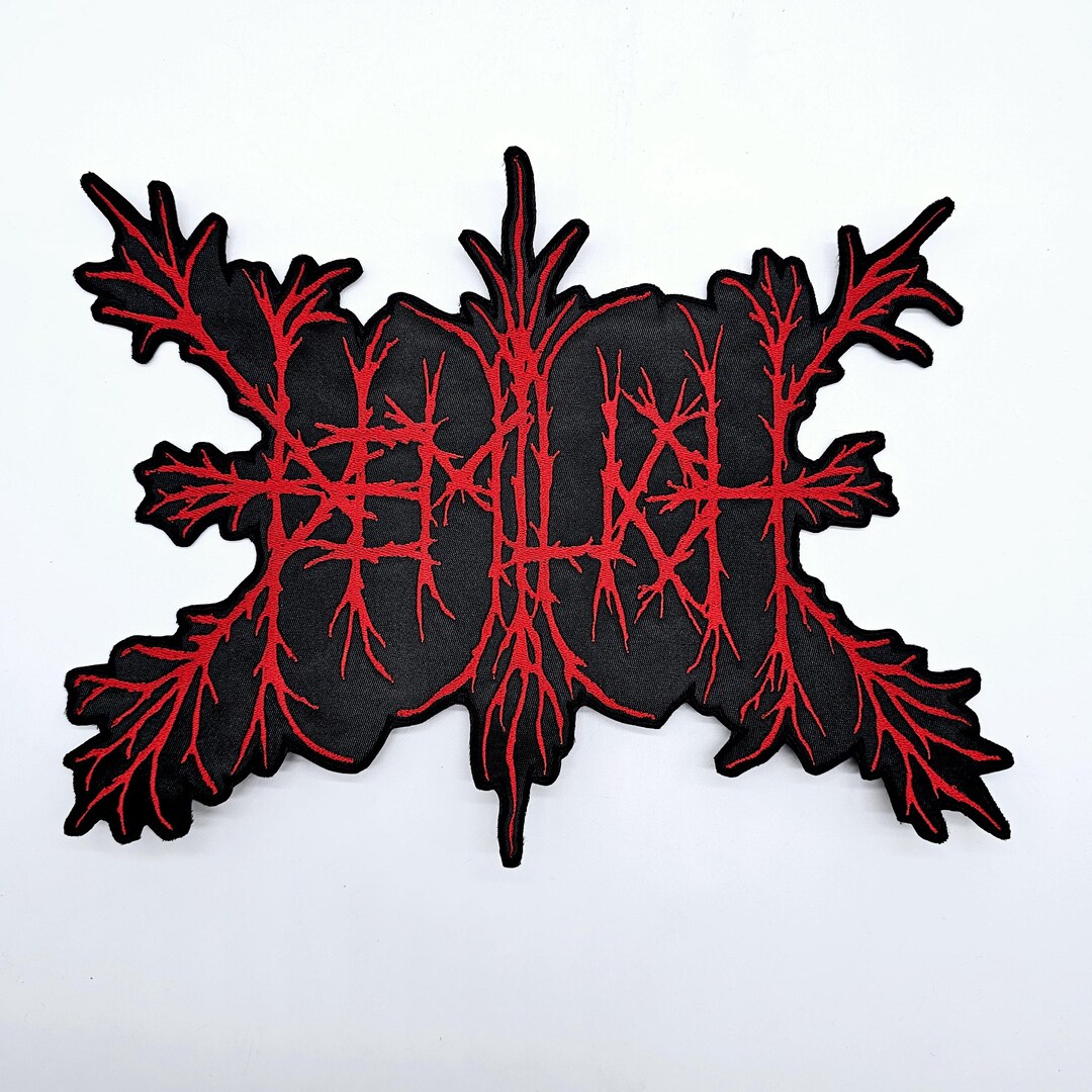 Demilich Red Logo Shaped Border | Embroidered Back Patch - Etsy